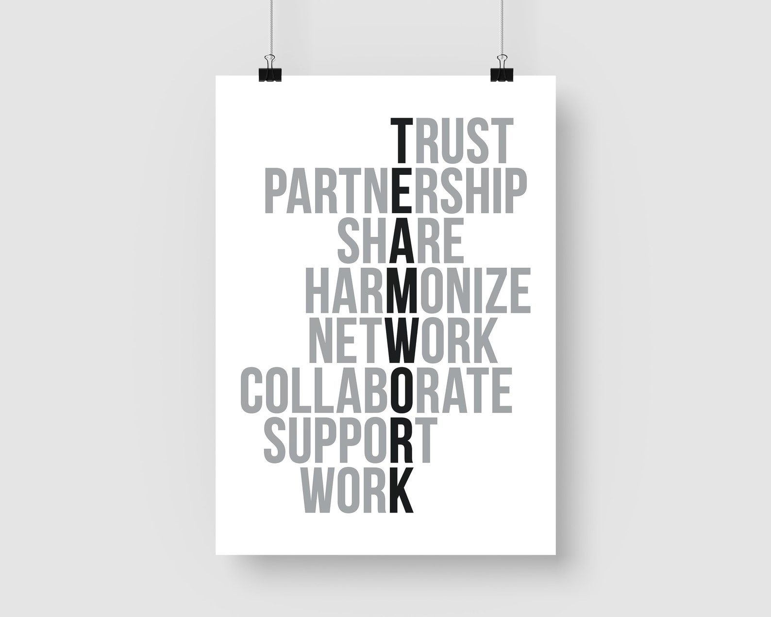 Teamwork. Printable Wall Art. Motivational Quote Poster for - Etsy