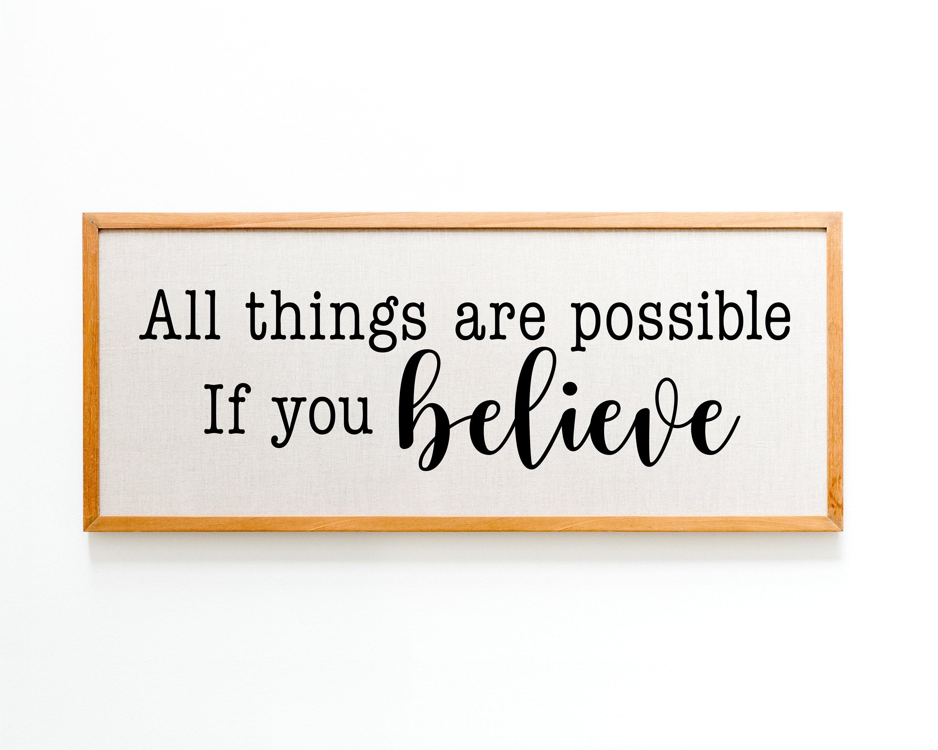 All Things Are Possible If You Believe. Inspirational Printable Wall ...