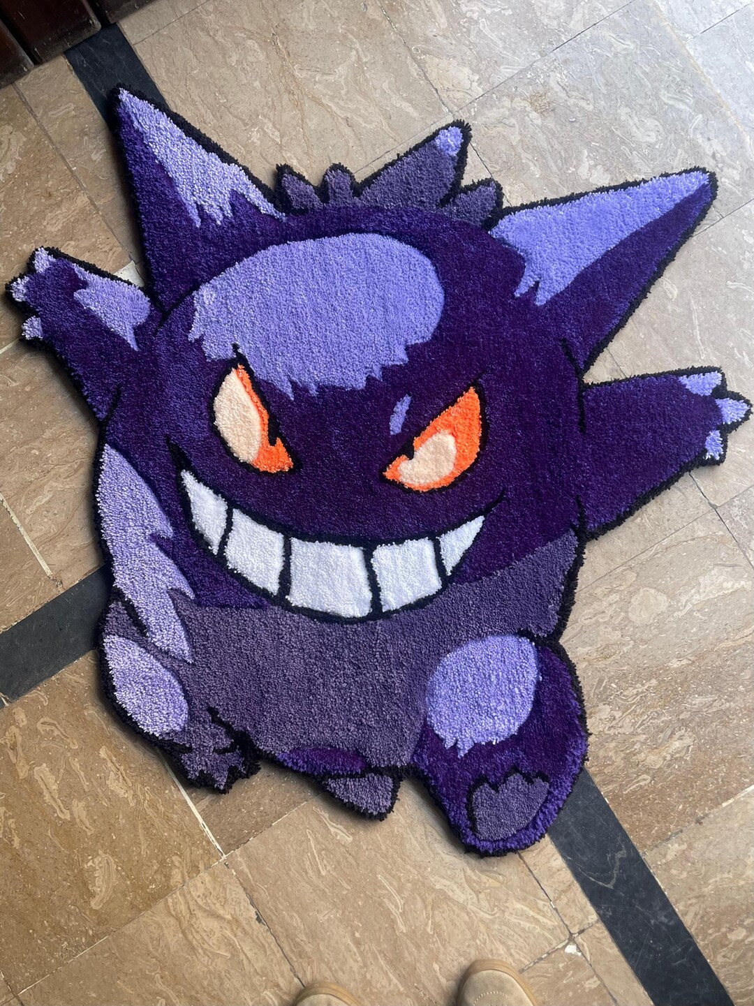 Handmade Tufted Gengar & Lemongrab Rug: Custom Wool Design - Etsy