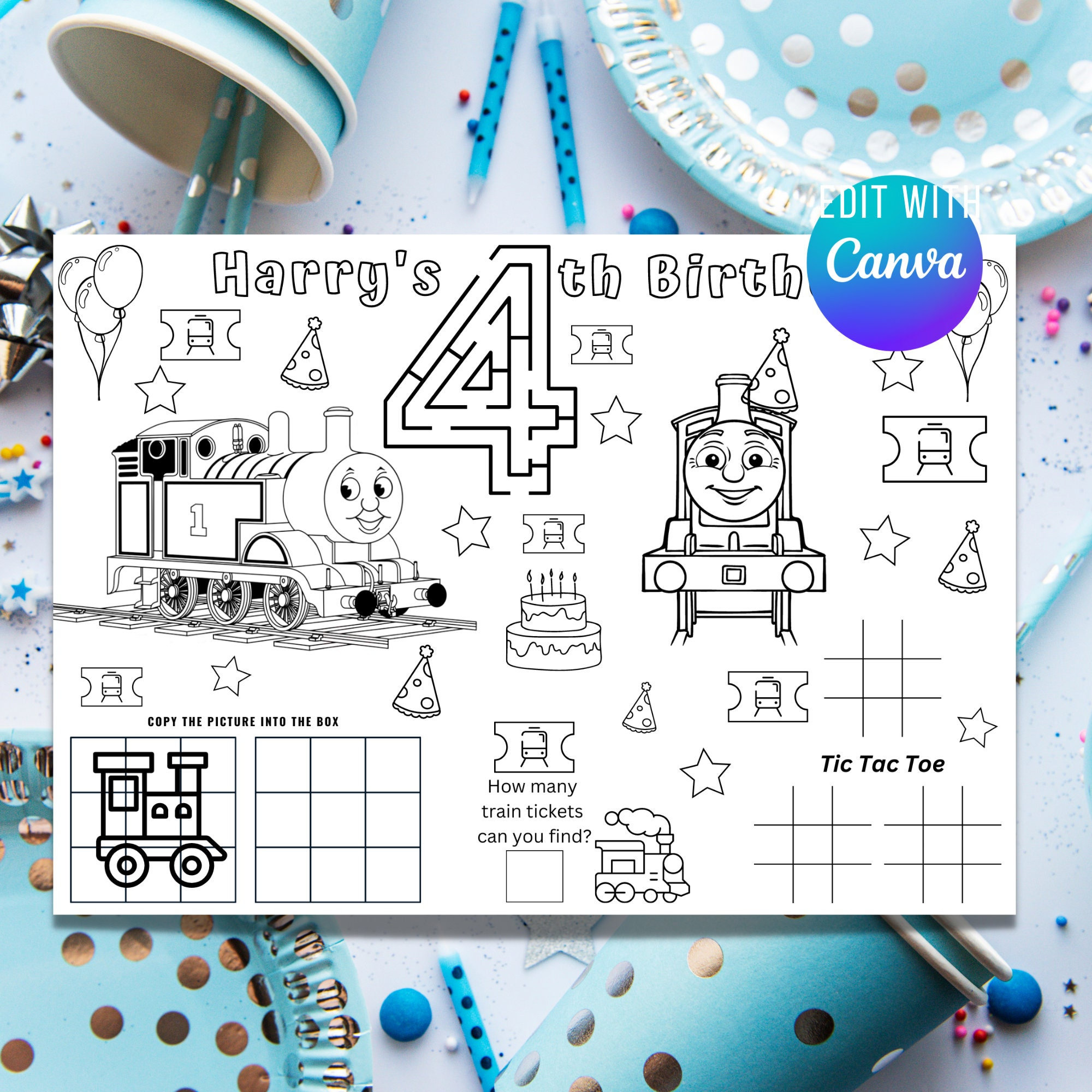 Thomas The Train Birthday Coloring Pages