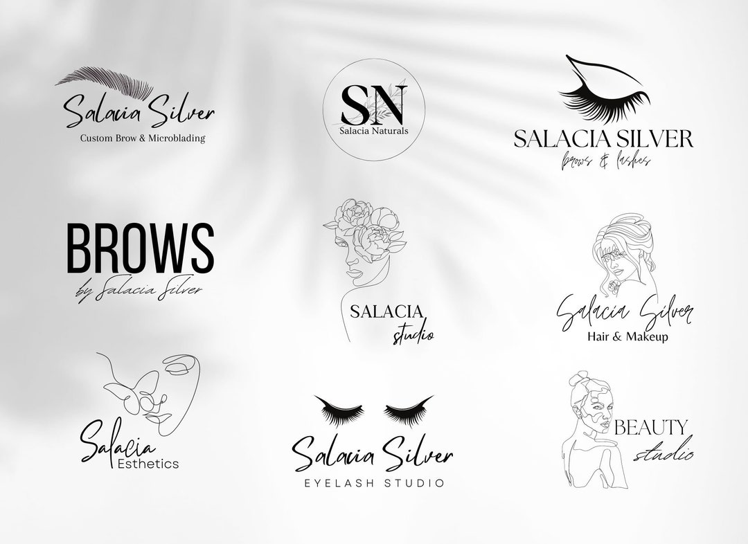9 Beauty Logo Designs, Editable Beauty Studio Logo, Eyelash Extension ...