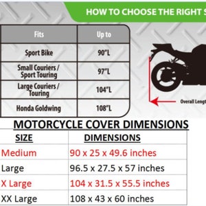 Premium Motorcycle Storage - Motorcycle Cover Waterproof Outdoor ...