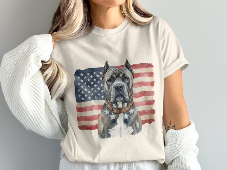 Pitbull PNG, American Flag Clipart, 4th of July Sublimation, Patriotic ...