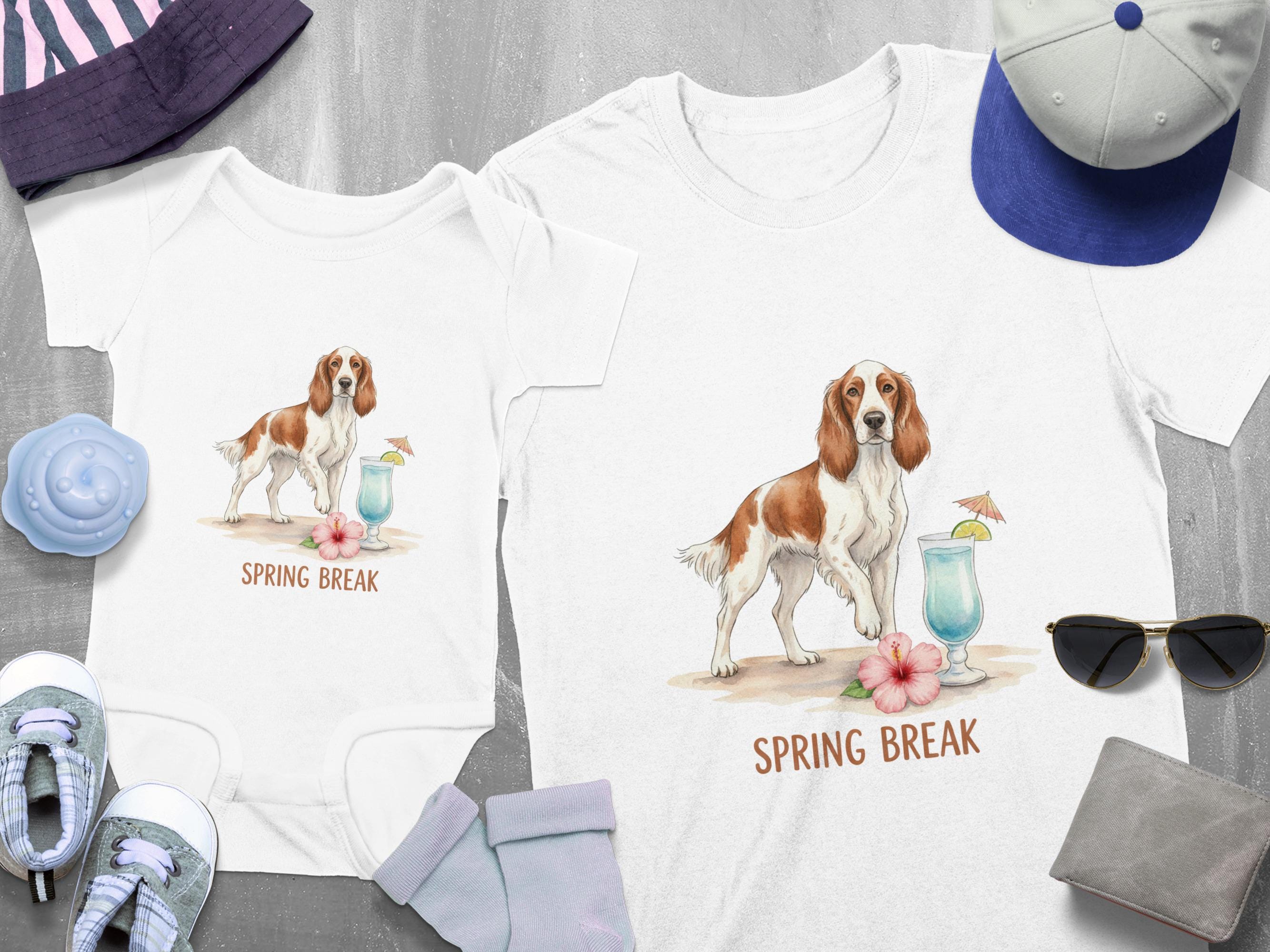 Welsh Springer Spaniel Brittany PNG, Watercolor Dog Clipart for Spring ...