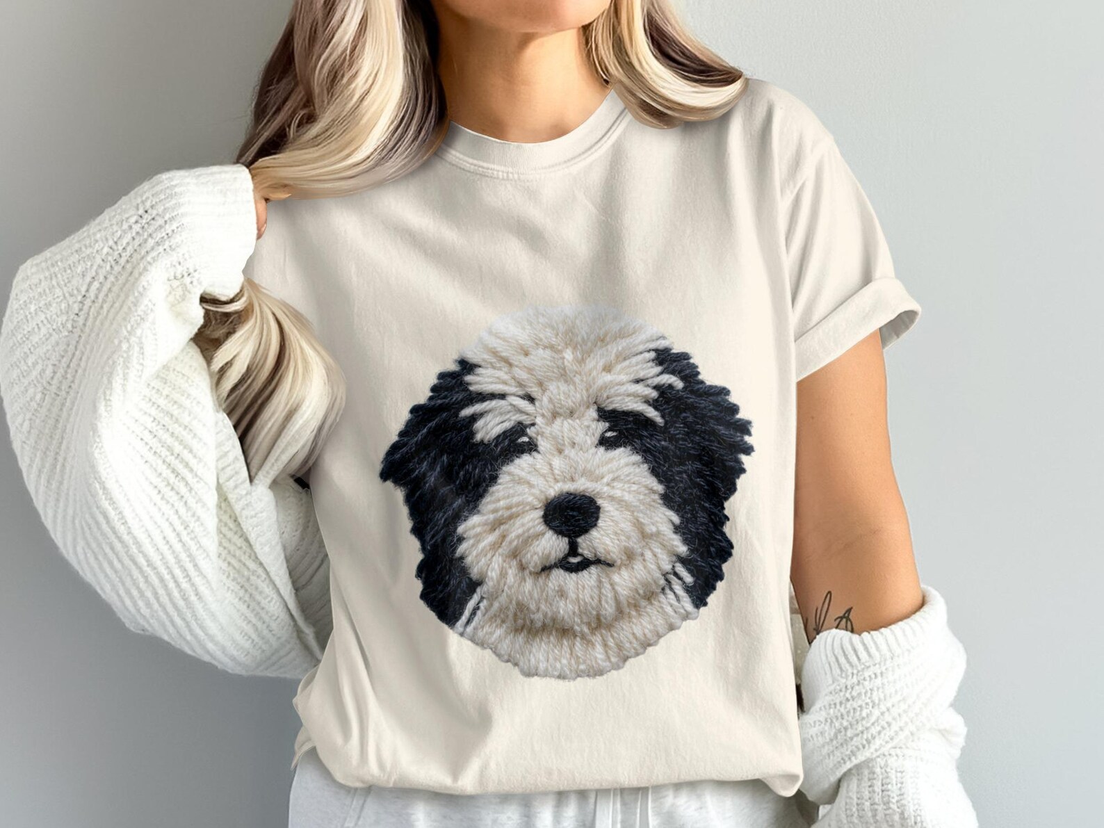 Yarn Pom Pom Old English Sheepdog PNG, Cute Dog Breed Clipart for T ...