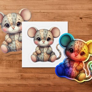 Patchwork Mouse PNG, Quilted Clipart for T-shirt Sublimation Designs ...