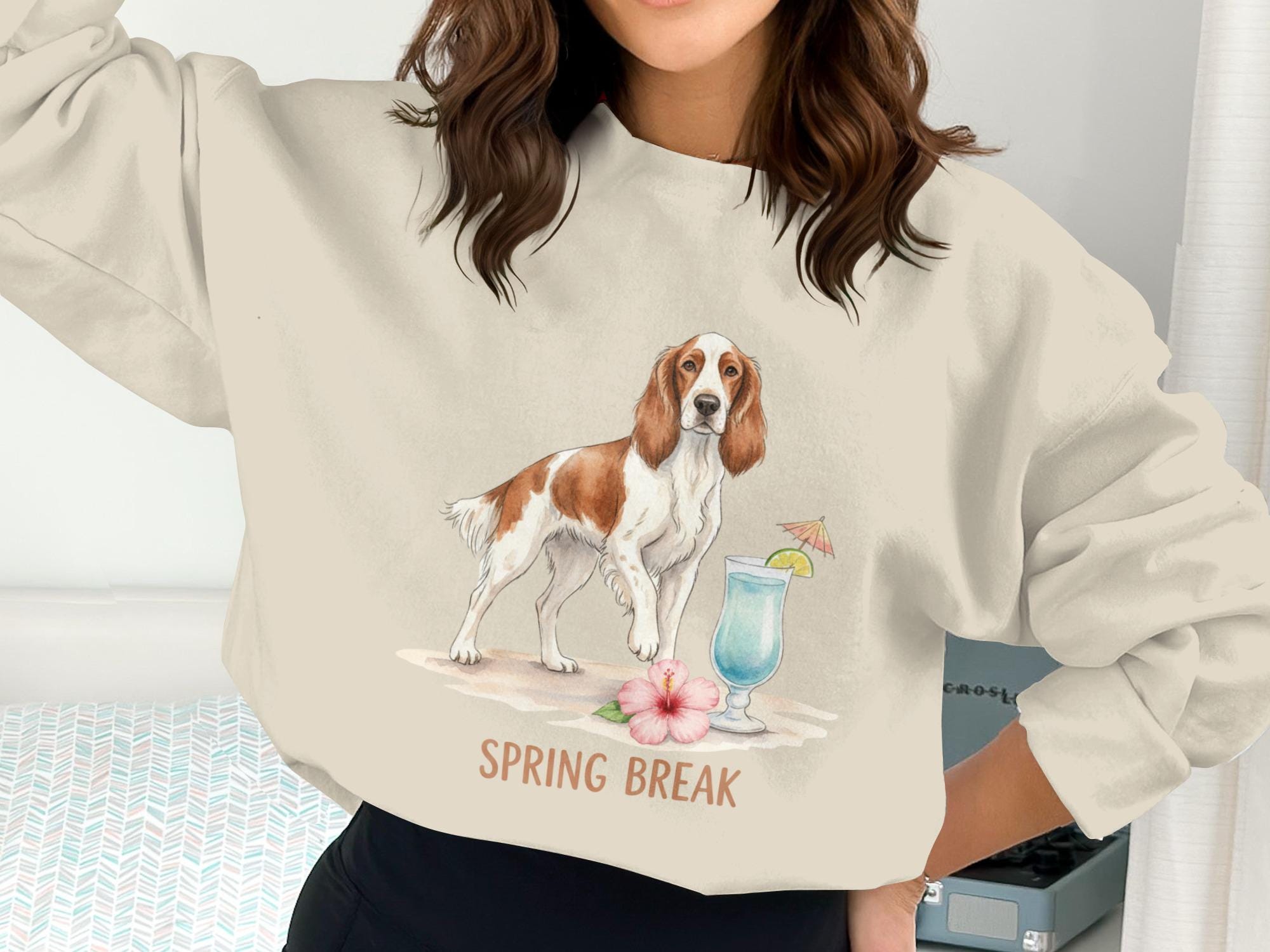 Welsh Springer Spaniel Brittany PNG, Watercolor Dog Clipart for Spring ...