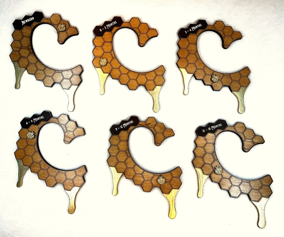 Baby Honey Comb & Bee Closet Rack Dividers Right Hand Side View - Etsy