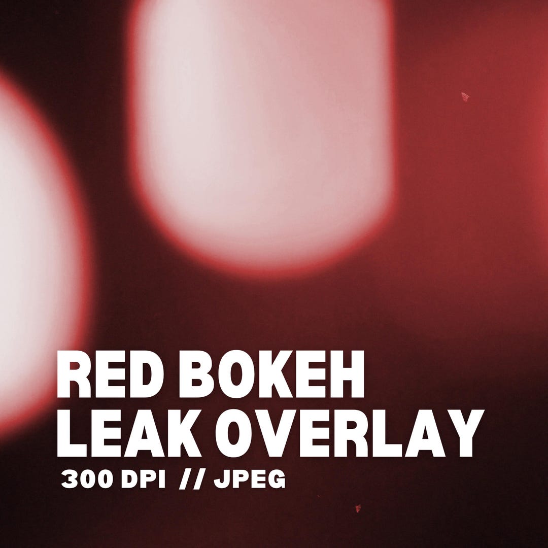 12 Red Bokeh Leak Overlay Pack, Photo Overlay, Bokeh Texture, Light ...