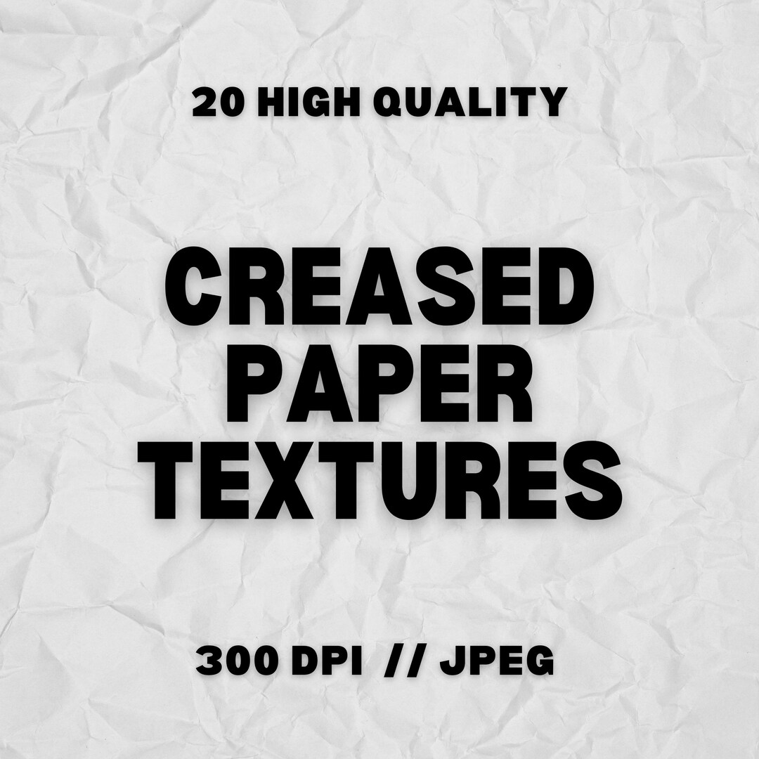 20 Creased Paper Texture Pack, Folded Paper, Wrinkled Paper, Paper ...