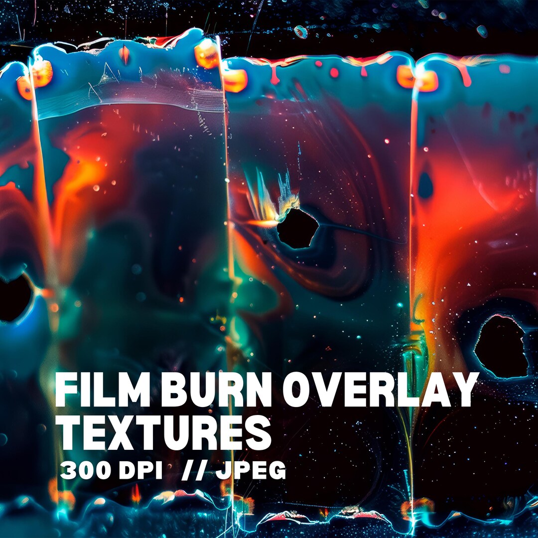 Film Burn Overlay Textures, Photo Overlay, Light Texture, Vintage ...