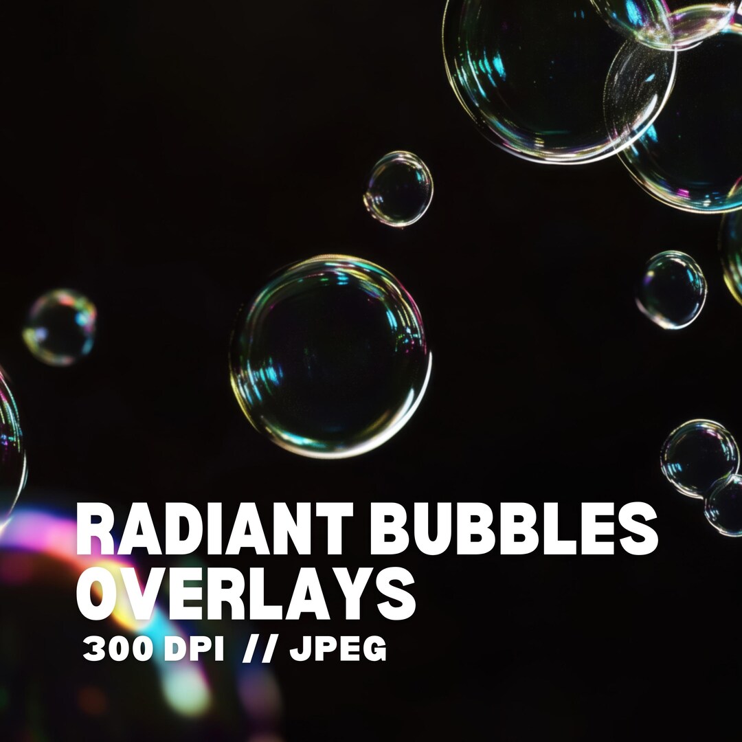 Radiant Bubbles Overlays, Bubble Overlay, Photo Overlays, Digital ...