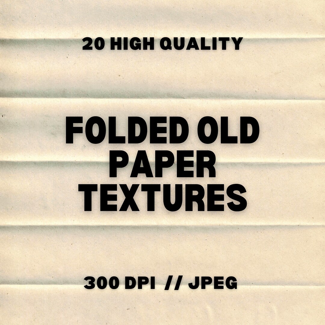 20 Folded Old Paper Textures, Vintage Texture, Grunge Paper, Folded ...