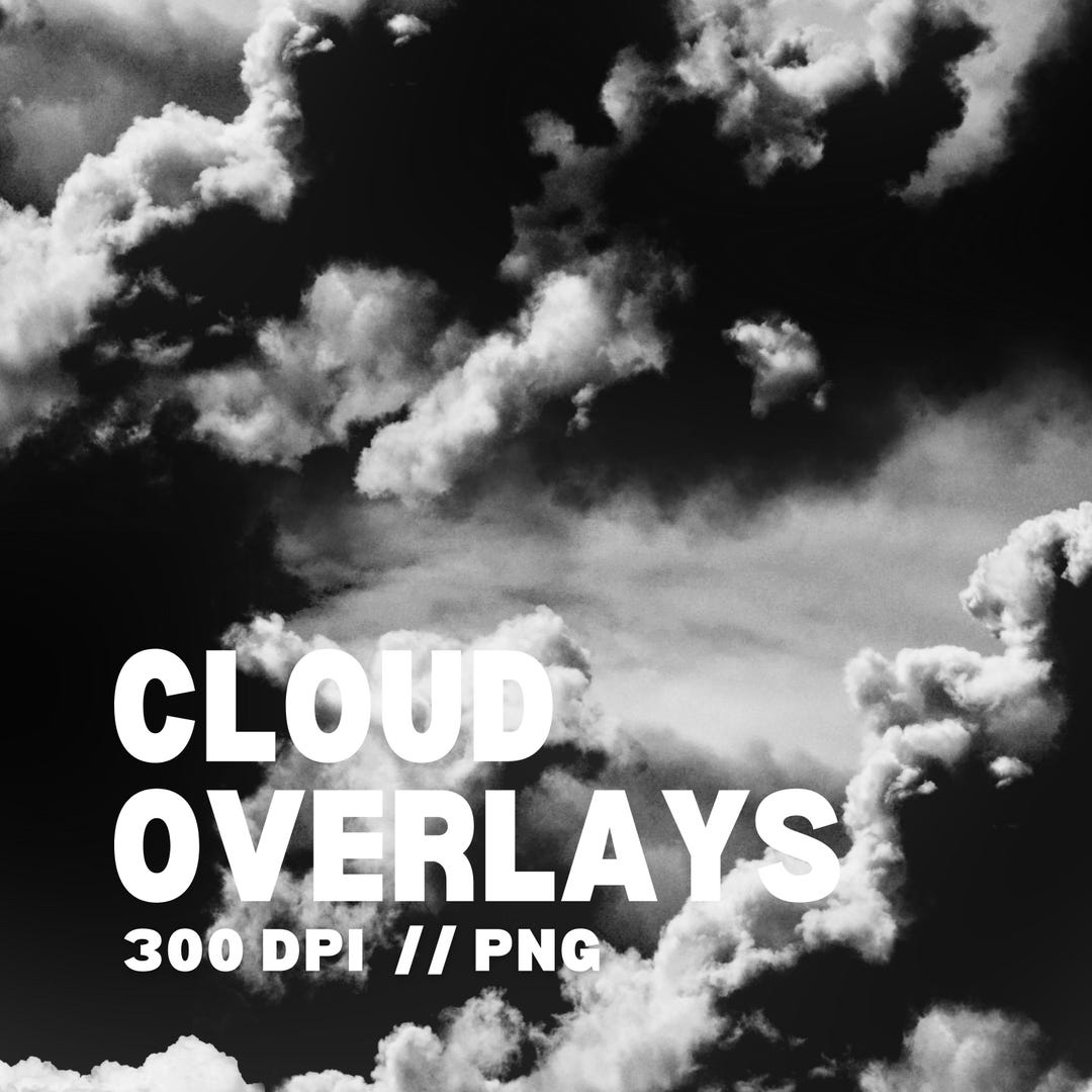 10 Cloud Overlays, Digital Overlays, Jpg Overlays, Commercial Use ...