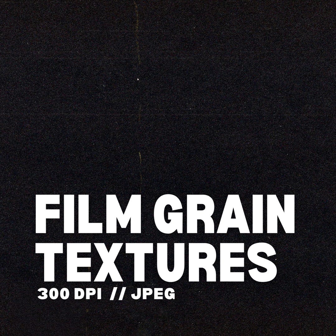 Film Grain Textures, Grain Overlays, Cinematic Textures, Digital ...