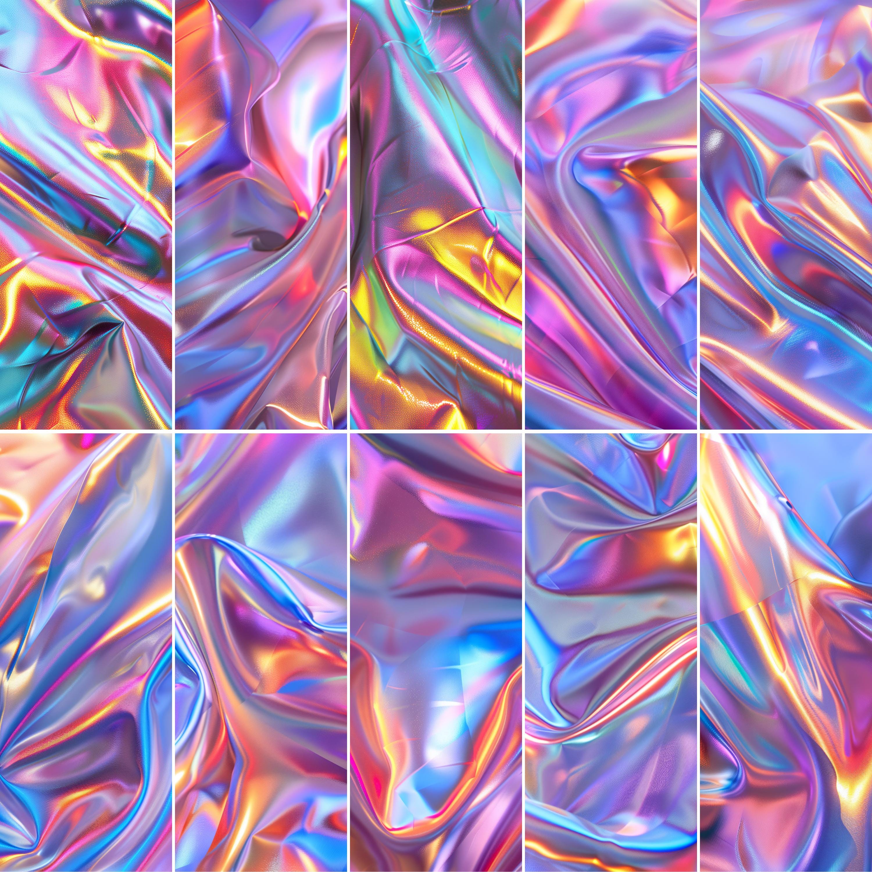 Holographic Foil Backgrounds, Foil Textures, Digital Backgrounds ...
