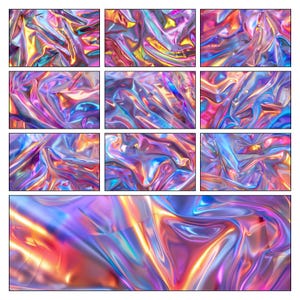 Holographic Foil Backgrounds, Foil Textures, Digital Backgrounds ...