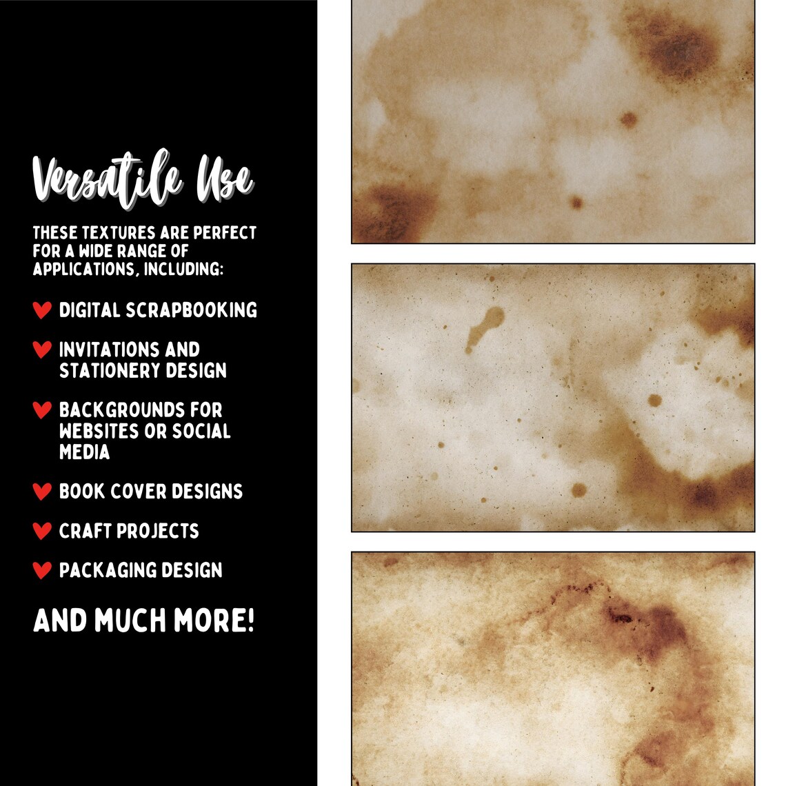 15 Coffee Stained Paper Textures, Vintage Paper, Old Paper, Antique ...