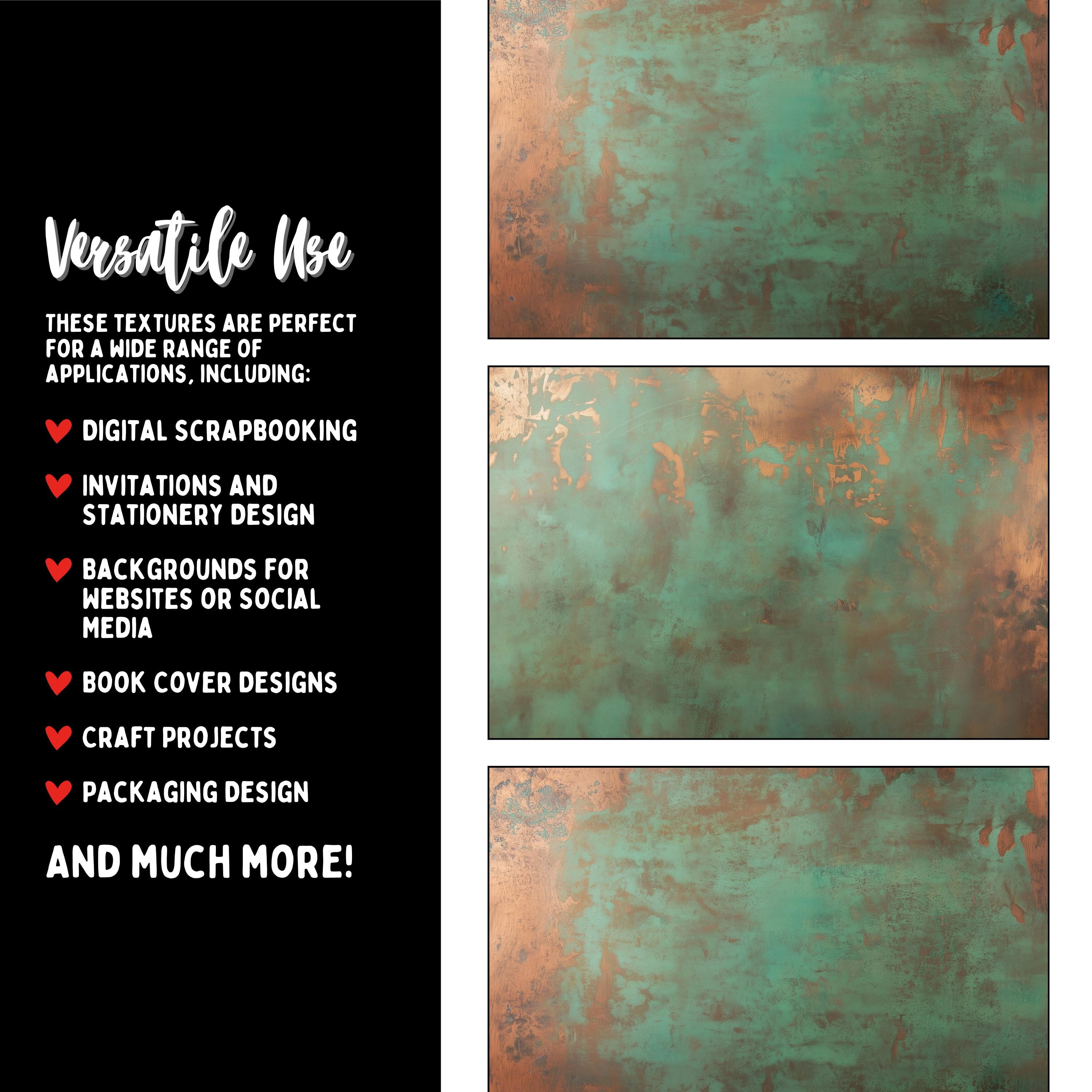Copper Plate Textures, Metallic Backgrounds, Copper Overlays, Metal ...