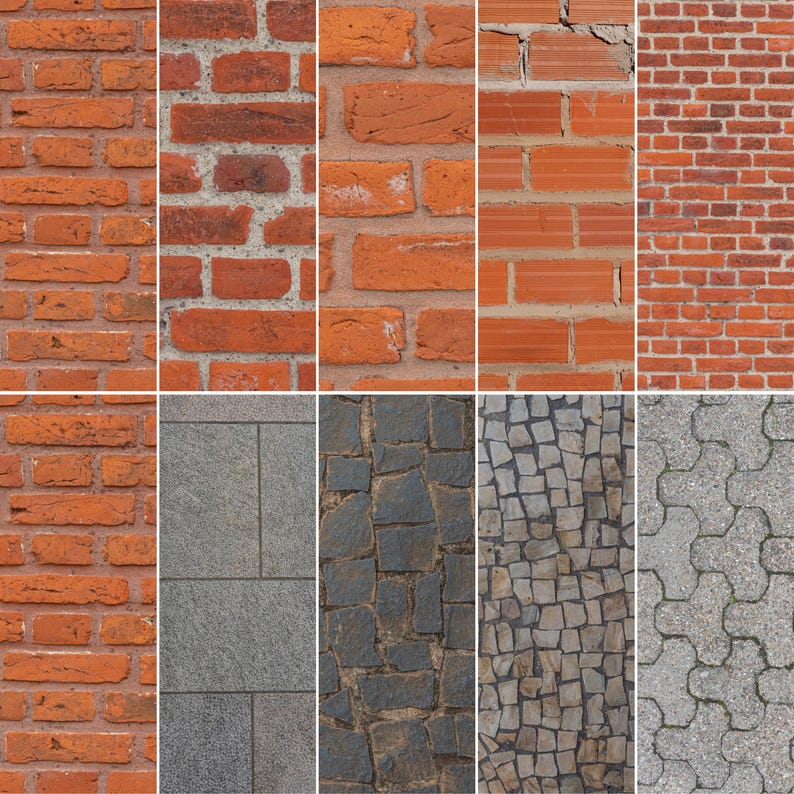 Brick Wall Textures, Wall Texture, Digital Textures, Brick Overlay ...
