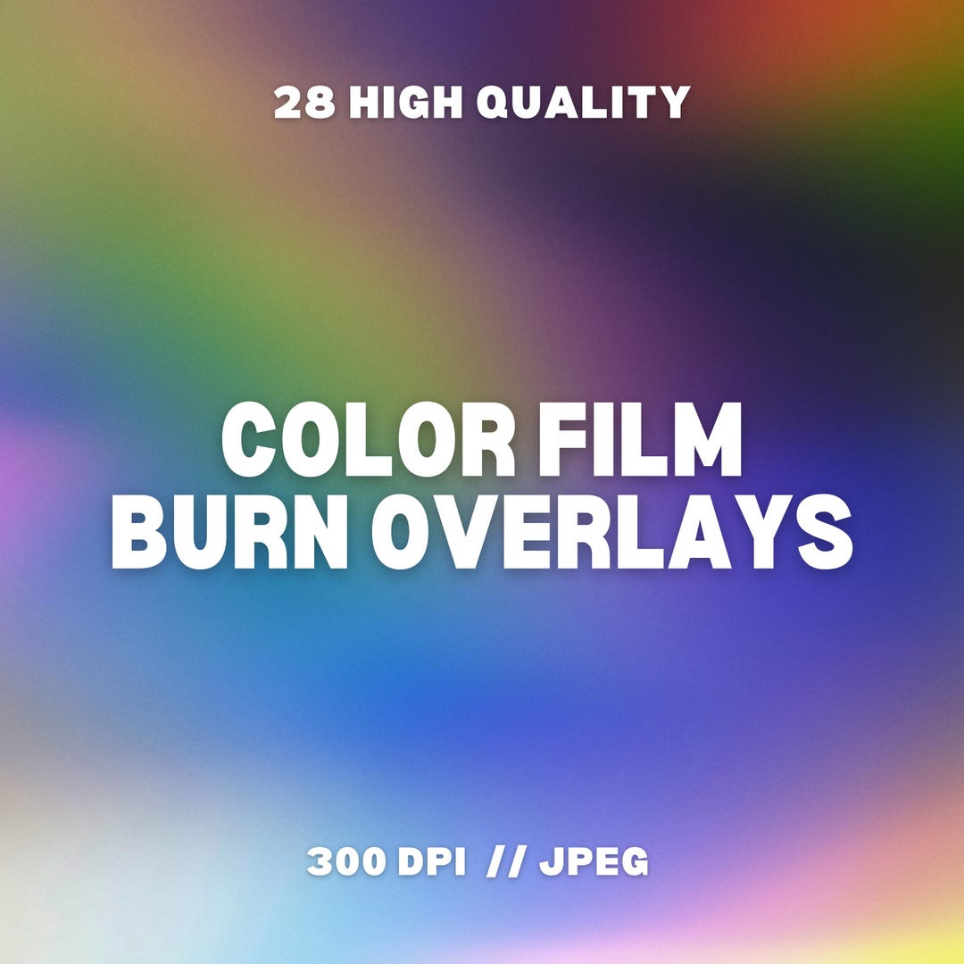 Color Film Burn Overlays, Light Leaks, Photo Effects, Digital Texture, Film Texture, Light Burn ...