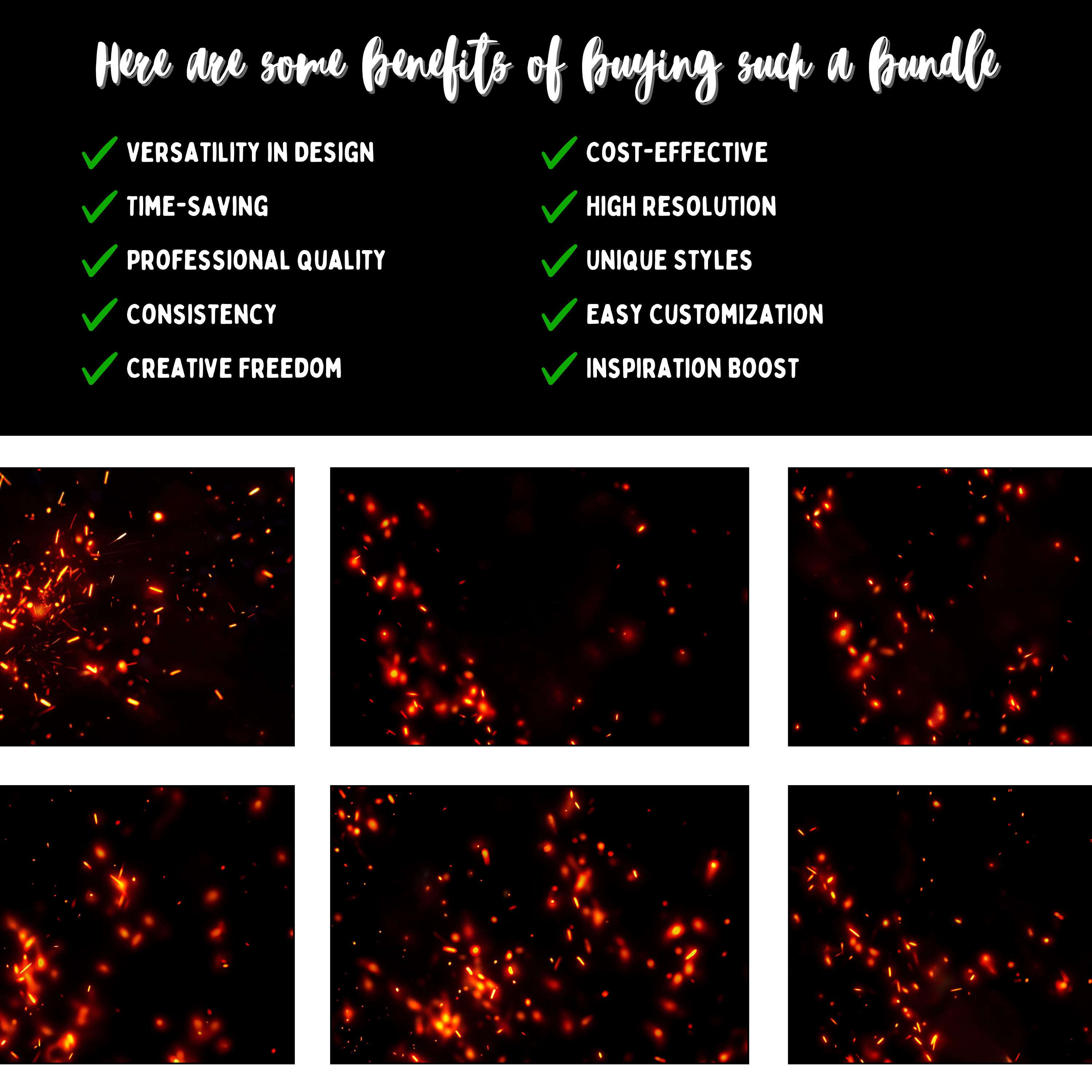 Fire Spark Overlays, Spark Textures, Digital Overlays, Fiery Effect ...