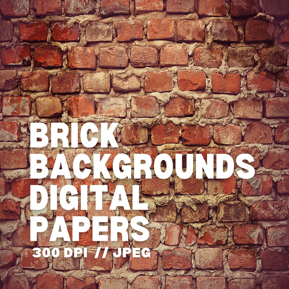 Brick Backgrounds Digital Papers, Digital Papers, Brick Textures, Craft ...