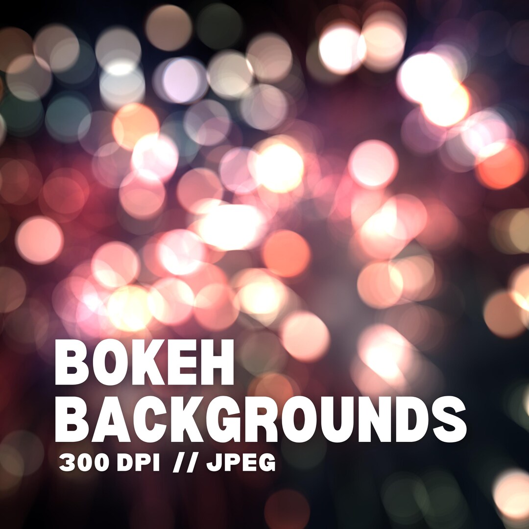 10 Bokeh Backgrounds, Digital Bokeh, Photo Backdrop, Golden Bokeh, Digital Download, Blurred ...