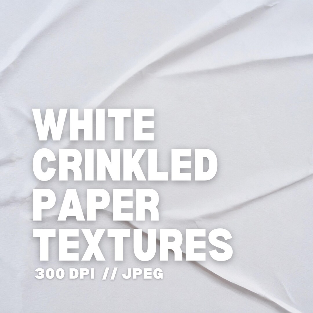 White Crinkled Paper Textures, White Paper, Paper Overlay, Paper ...
