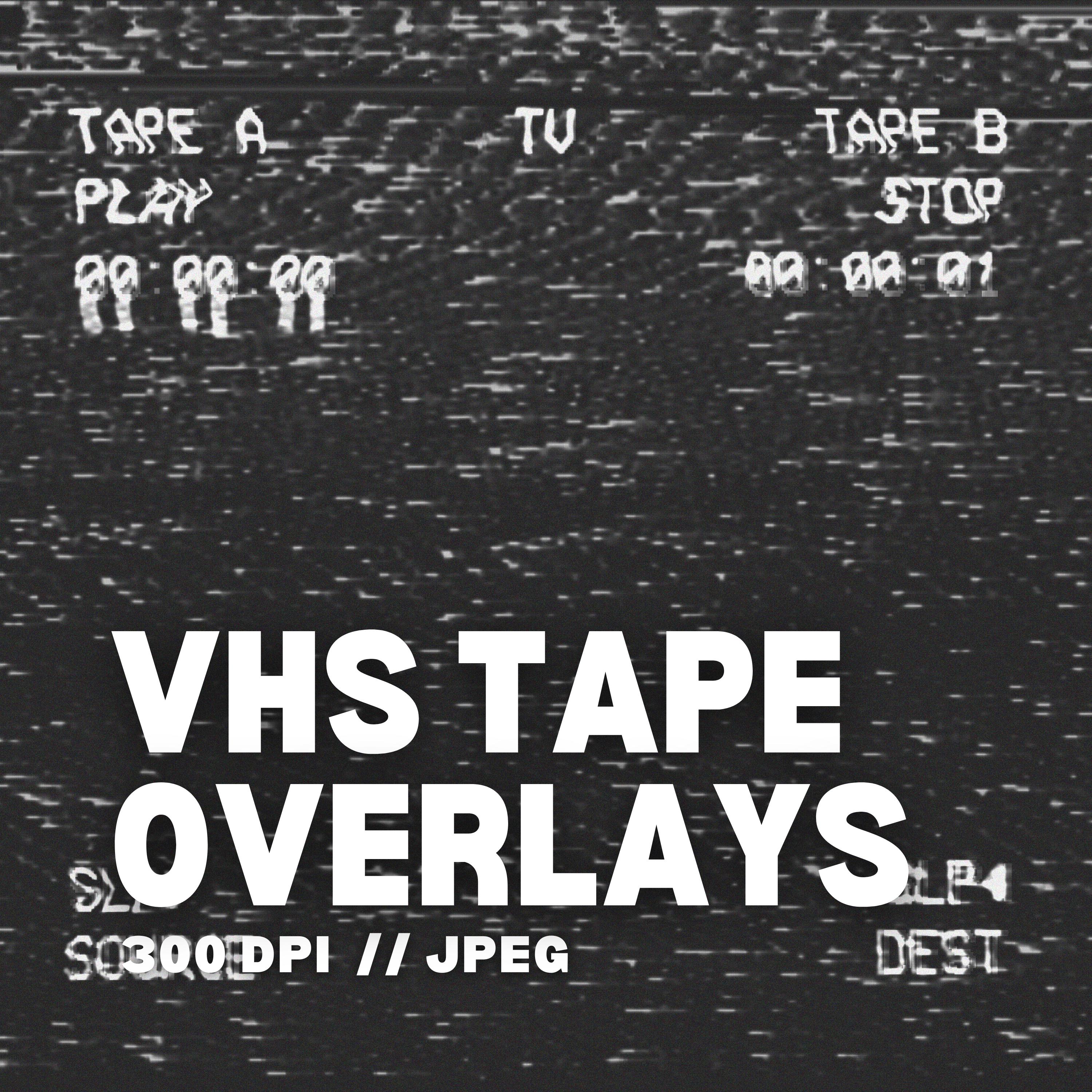 15 VHS Tape Overlays, Vhs Tape Overlay, Old Tv Static, Retro Glitch ...