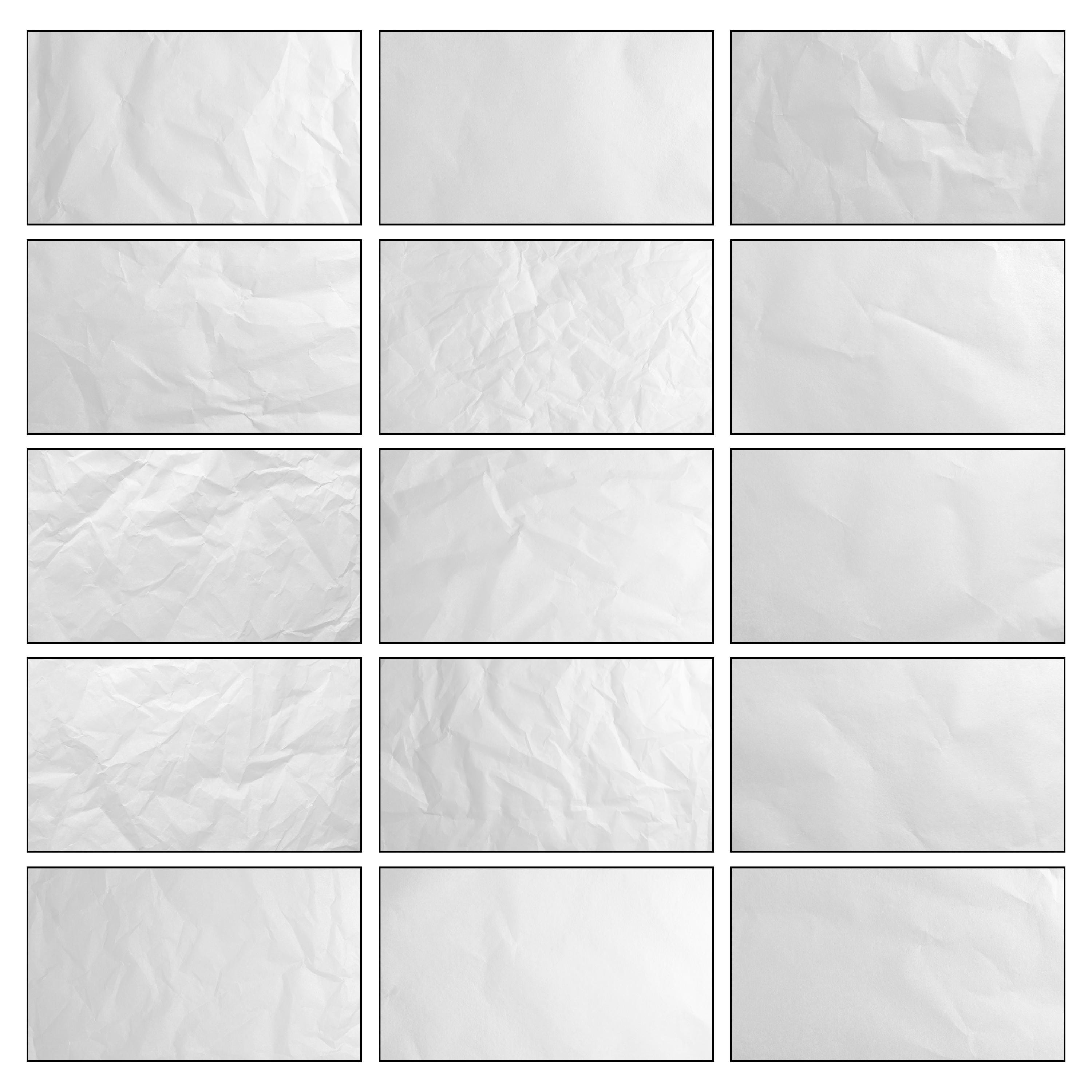 15 Wax Paper Textures, Crinkled Paper, Digital Texture, Paper Overlay ...