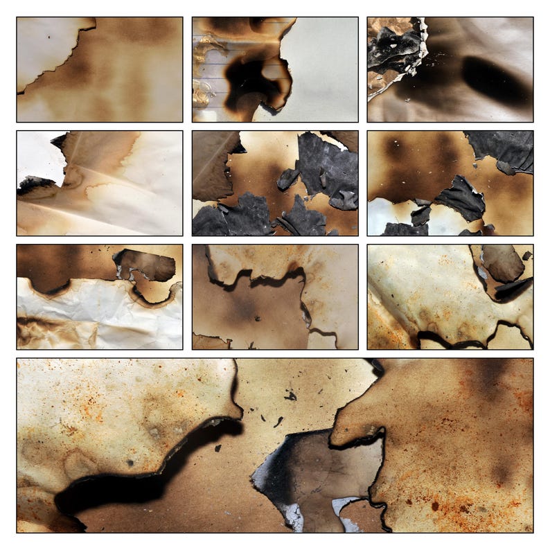 Burnt Paper Textures, Aged Paper, Grunge Texture, Distressed Paper ...