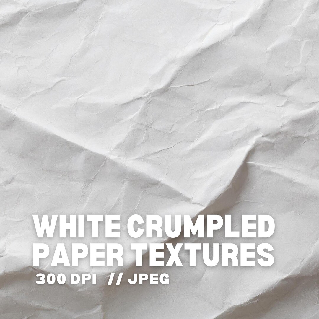 White Crumpled Paper Textures, Crumpled Paper, Paper Texture, White ...