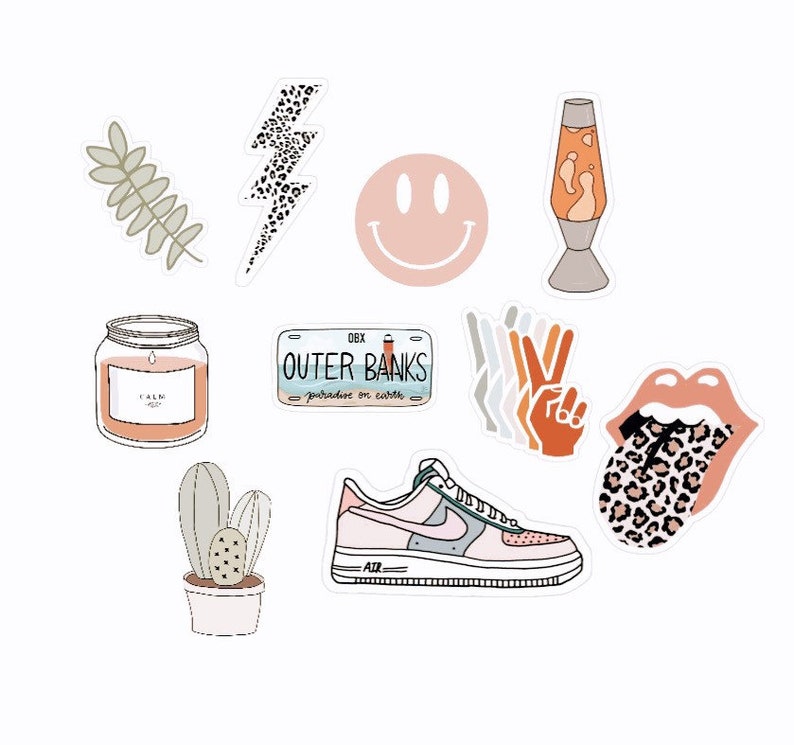 10 pc preppy sticker | Etsy