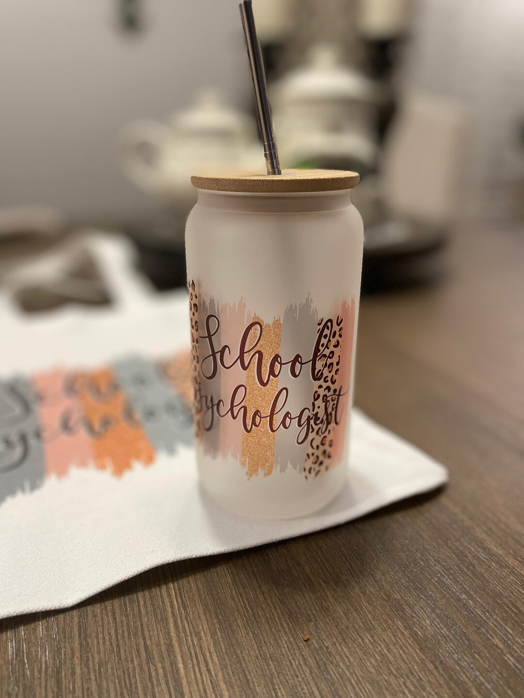 Personalized School Psychologist Frosted Glass, School Psychologist ...