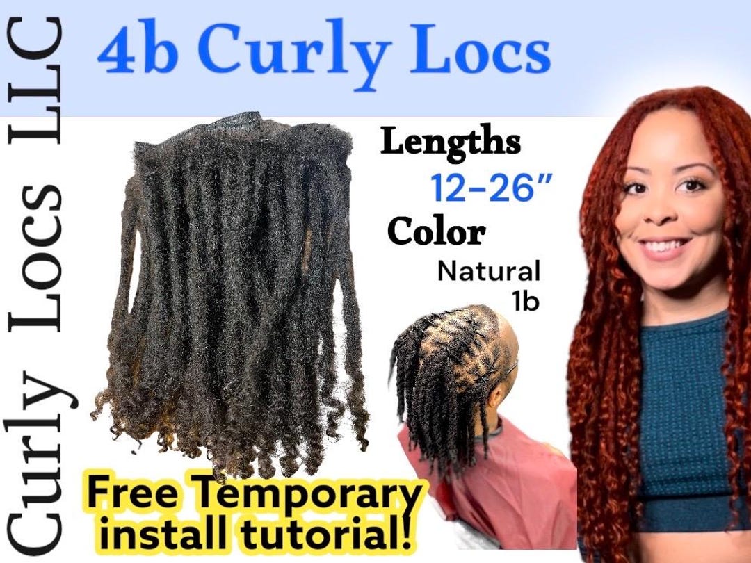 4b Texture Loc Extensions, Human Hair, Curly Ends. Best Quality, Light ...