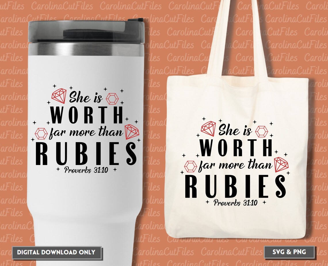 Proverbs 31 SVG More Precious Than Rubies SVG She is - Etsy