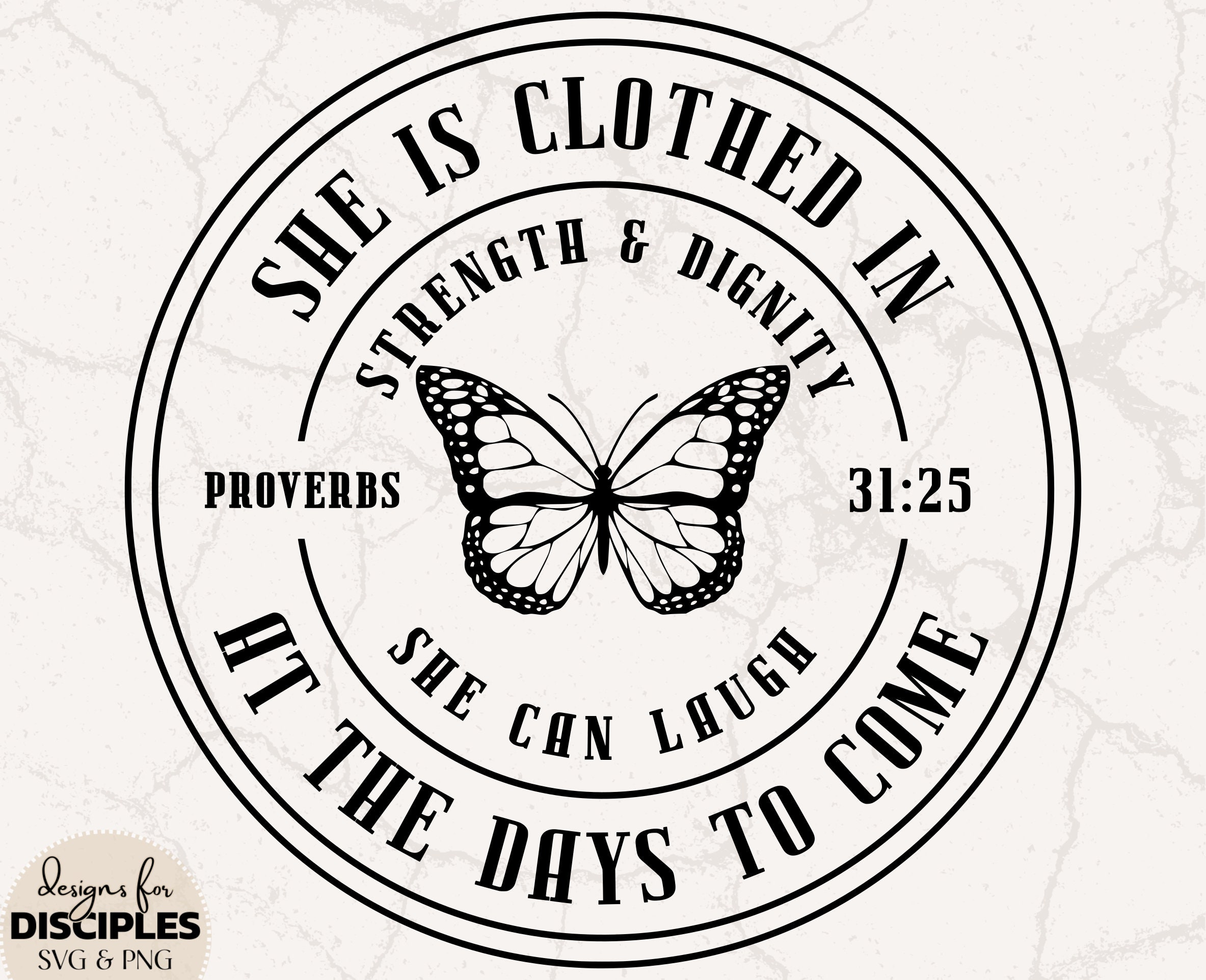 Clothed in Strength & Dignity SVG Psalm SVG Christian SVG Cute ...