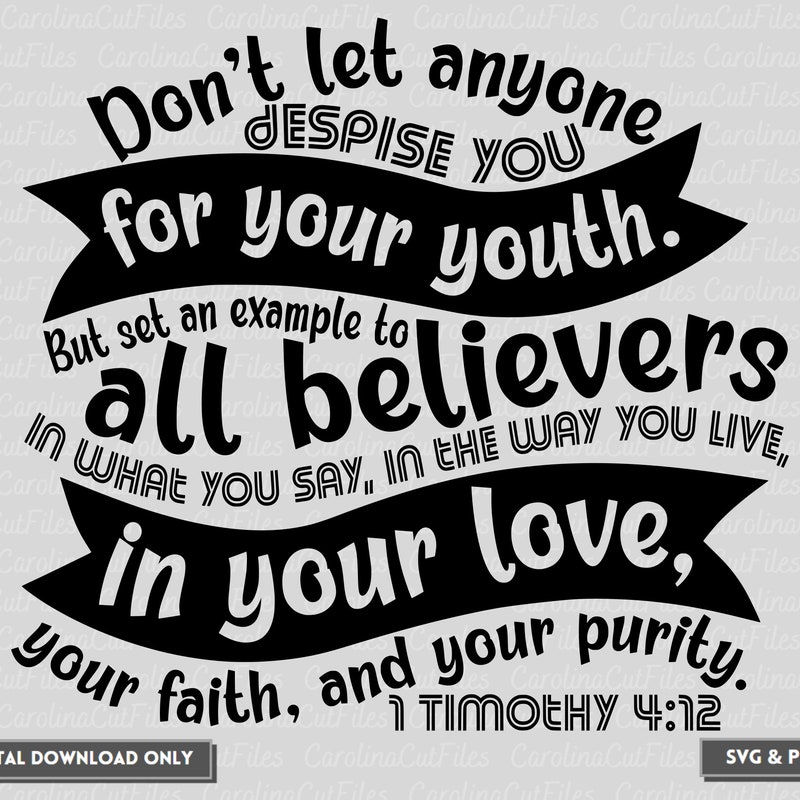 1 Timothy 4 12 - Etsy