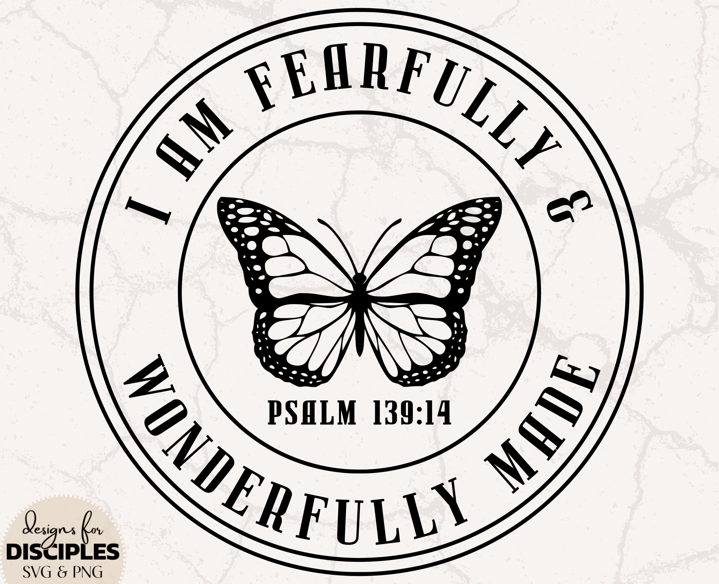 Fearfully & Wonderfully Made SVG Psalm SVG Christian SVG Cute Christian ...