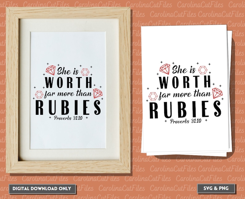 Proverbs 31 SVG More Precious Than Rubies SVG She is - Etsy