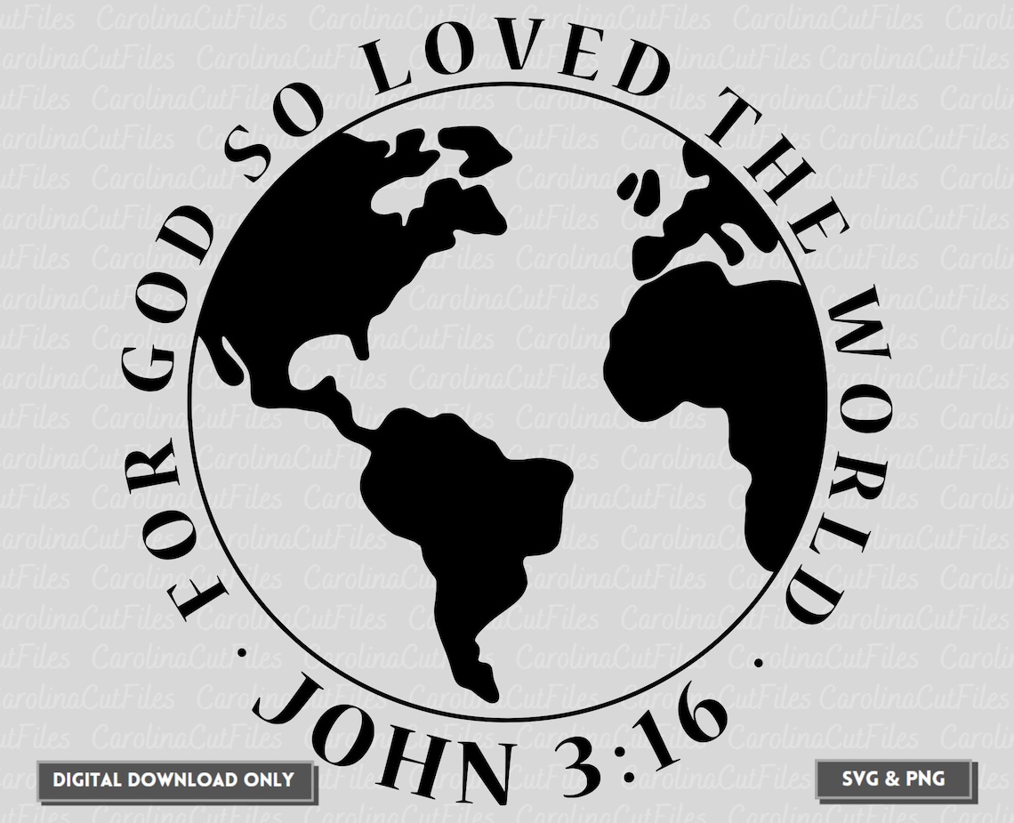 John 3:16 SVG Christian SVG Cute Christian SVG Mission - Etsy