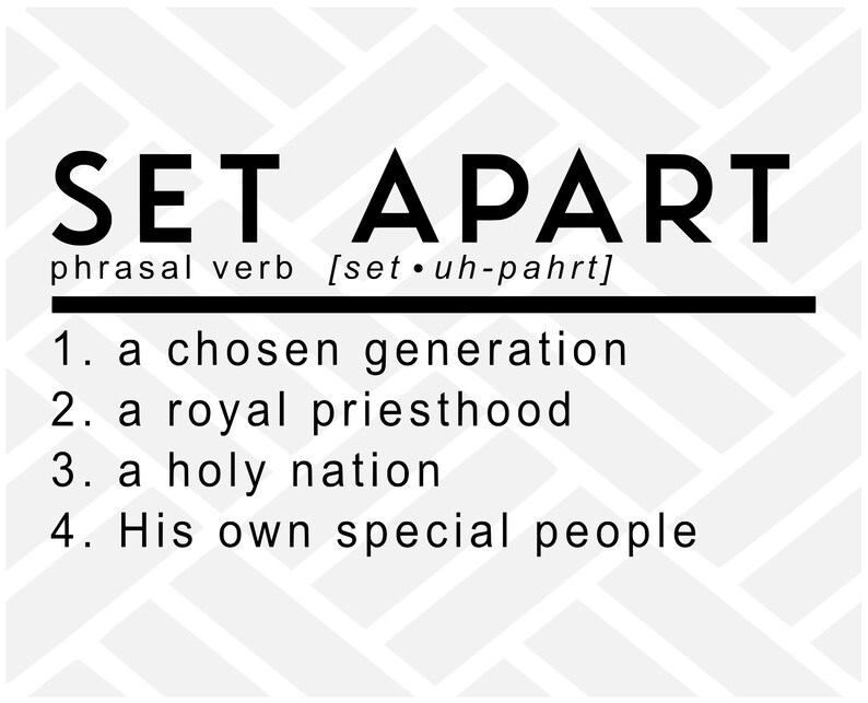 Set Apart SVG Christian T-shirt SVG Christian Youth | Etsy