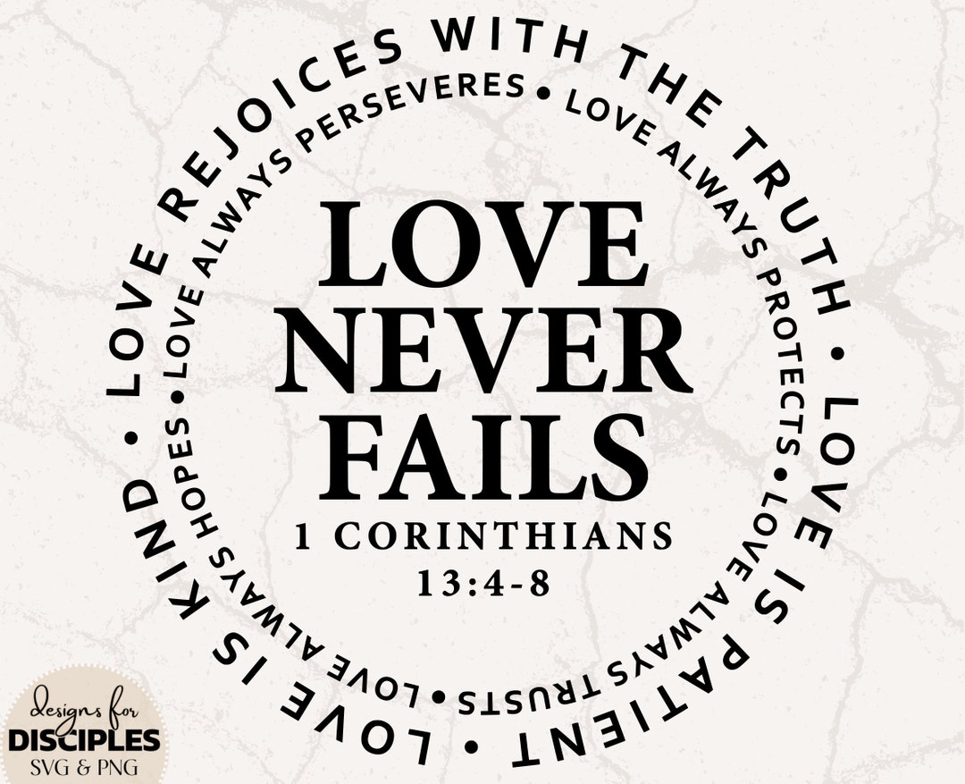 1 Corinthians 13 SVG | Love is Patient SVG | Love Never Fails SVG ...