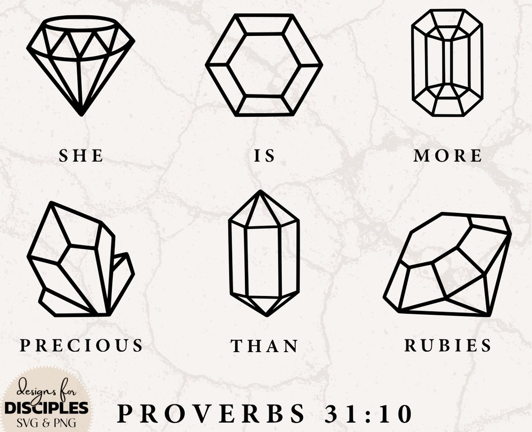 Proverbs 31 SVG More Precious Than Rubies SVG She is Strong SVG She is ...