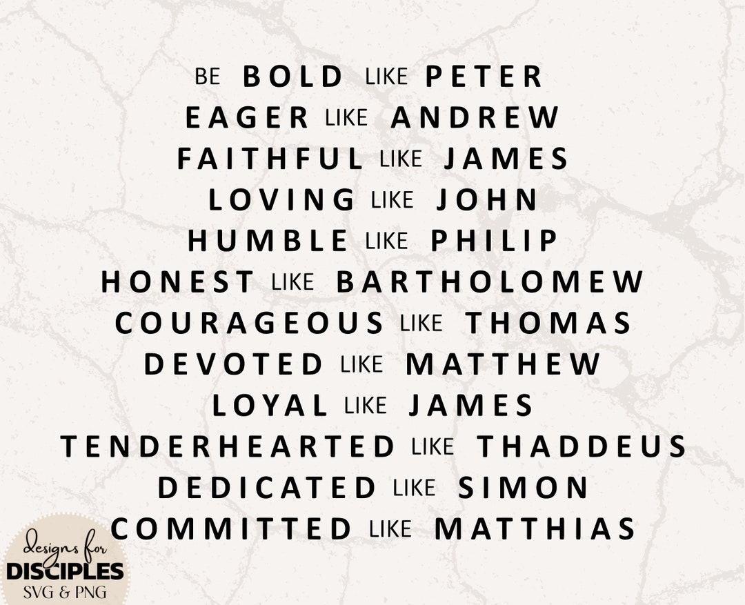 The Twelve Apostles SVG | Be Like SVG | Apostles SVG | Be Bold Svg | Be ...