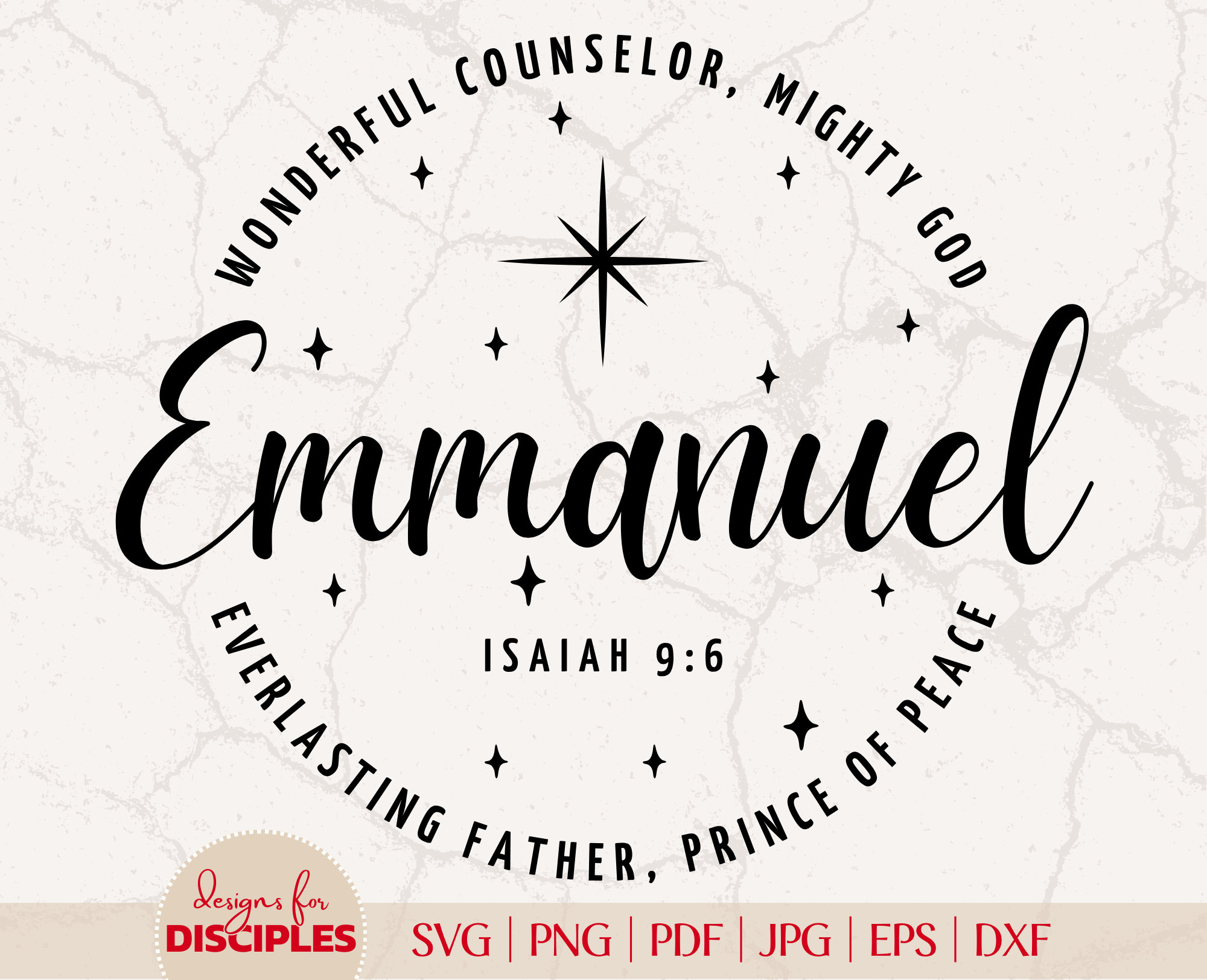 Isaiah 9:6 SVG Prince of Peace SVG Wonderful Counselor SVG - Etsy