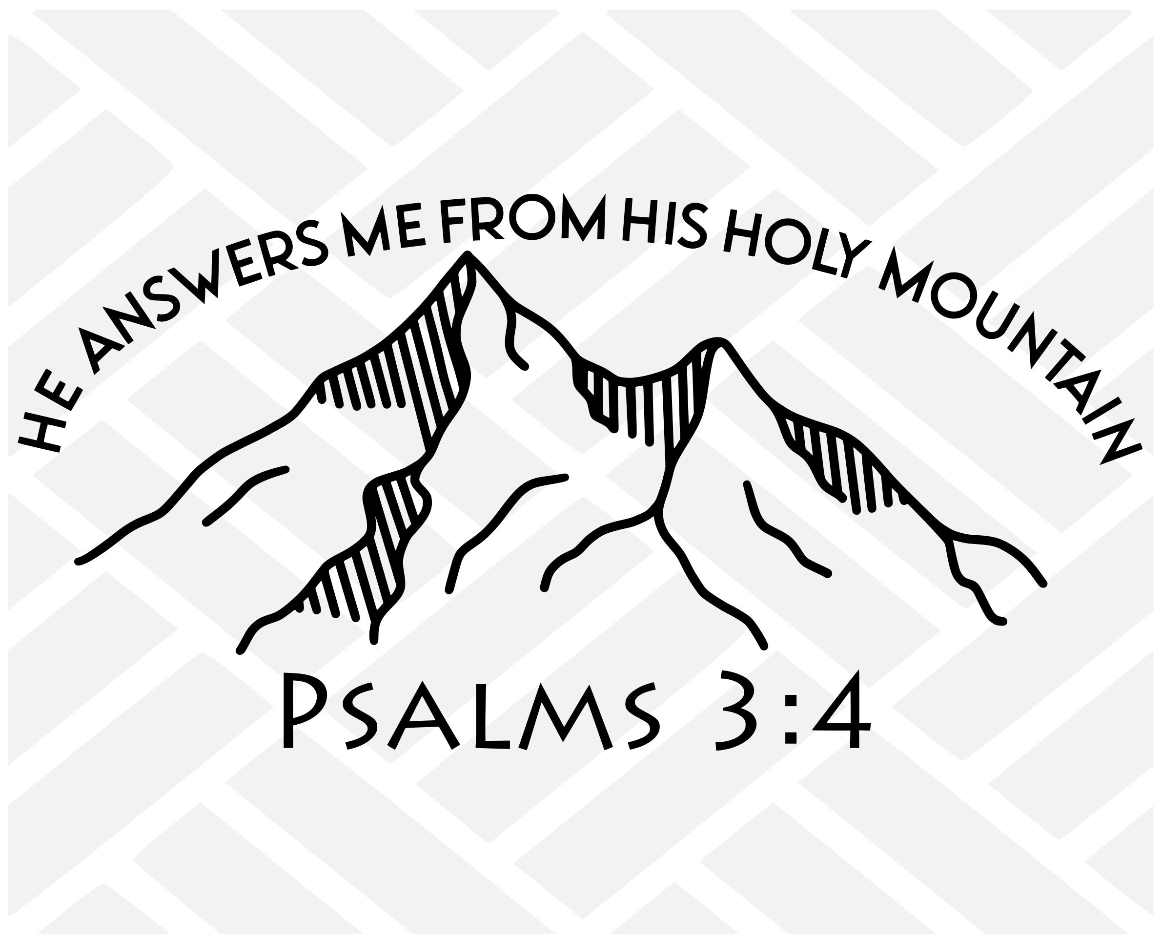 Salmos SVG / Christian Mountain SVG / Bible Verse SVG / - Etsy España