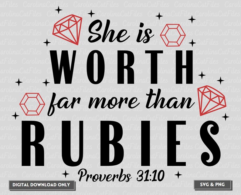 Proverbs 31 SVG More Precious Than Rubies SVG She is - Etsy