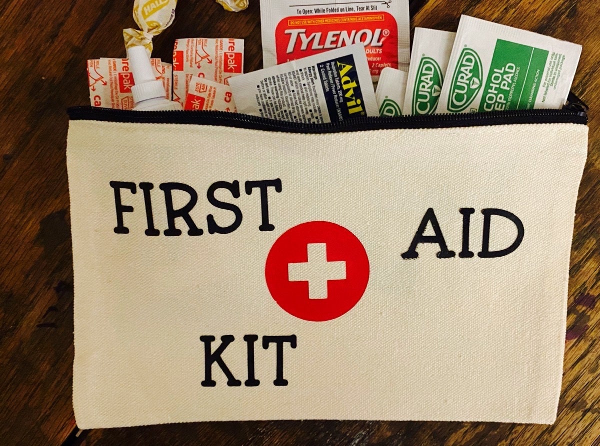 First Aid Kit, Ouch Pouch, College Survival Kit, Nurse Gift, Vehicle ...